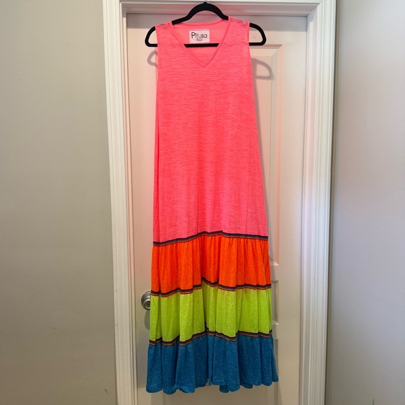 Pitusa | Dresses | Pitusa Rainbow Tank Maxi Dress | Poshmark